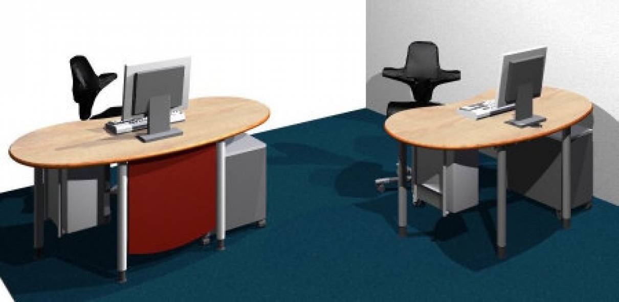 Schreibtische - infinity design e-style - Platzsparende kostengünstige ...