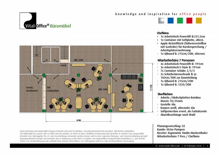 Planung für Ergonomiestudio Muckenthaler - Kunde: Victor Pumpen - Vital ...
