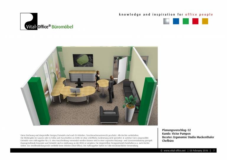 Planung für Ergonomiestudio Muckenthaler - Kunde: Victor Pumpen - Vital ...